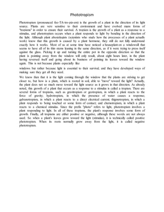 Plant movement | DOCX