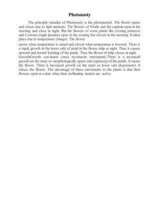 Plant movement | DOCX