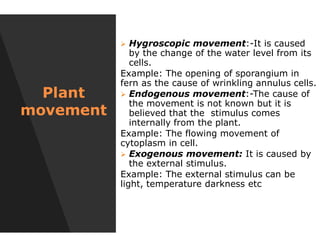 Plant movements | PDF