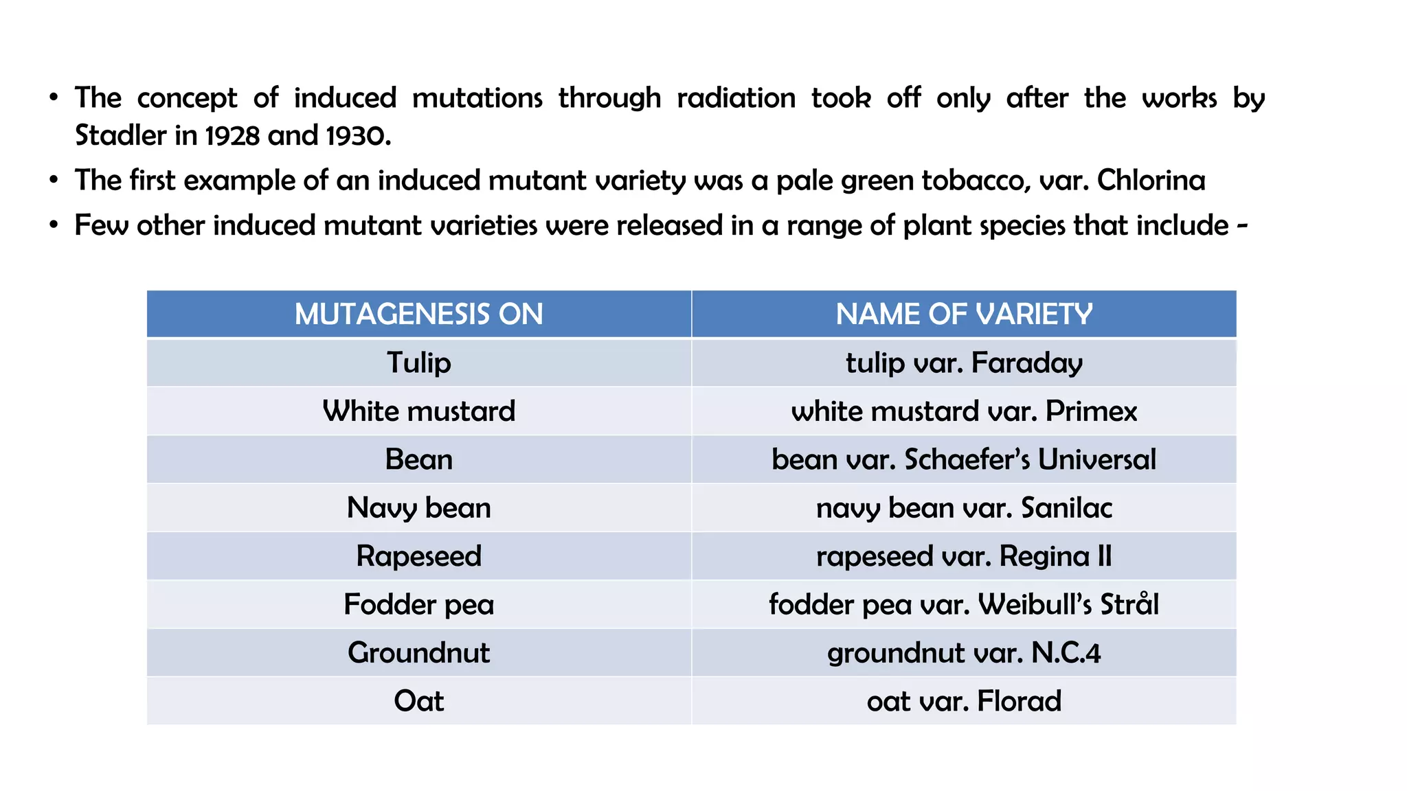 Plant mutation breeding | PPT