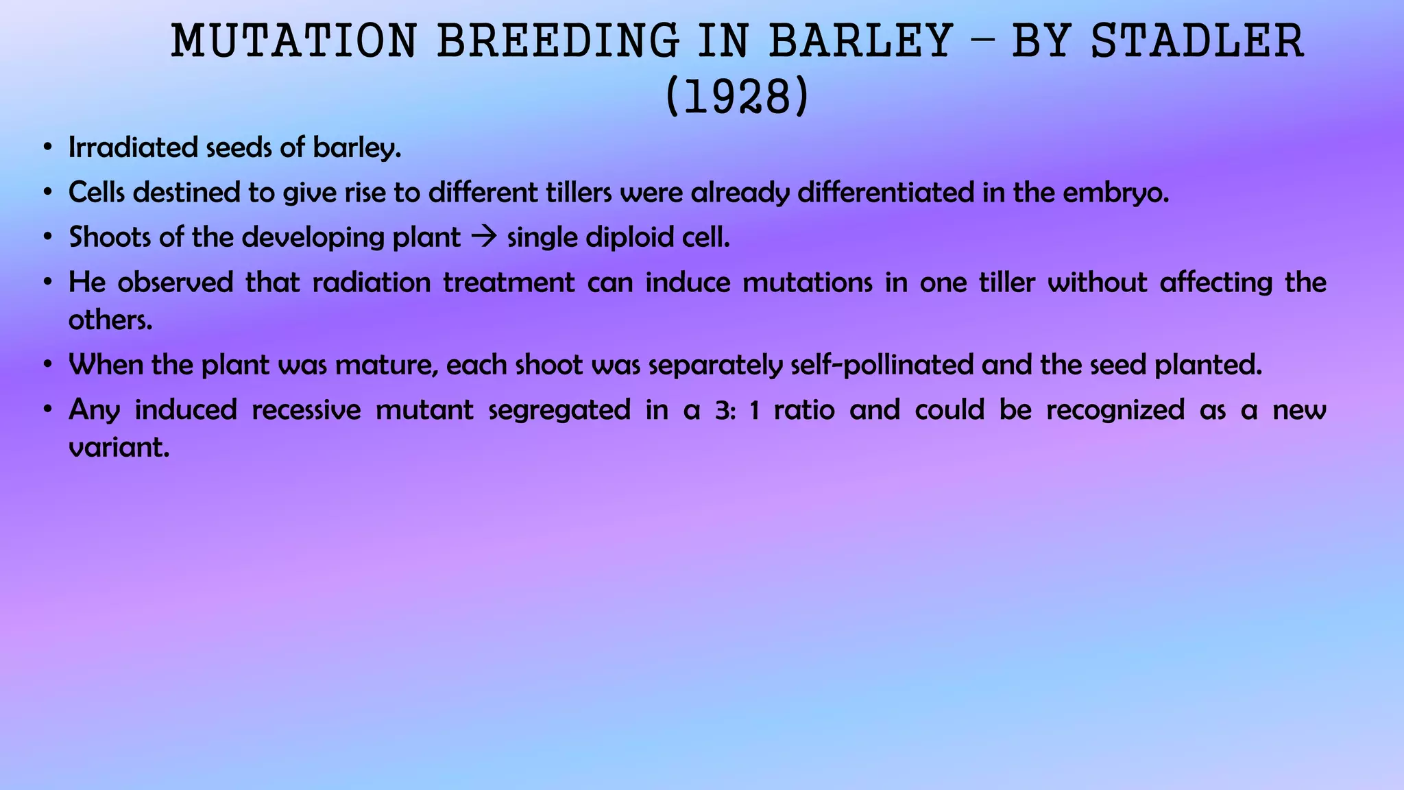 Plant mutation breeding | PPT
