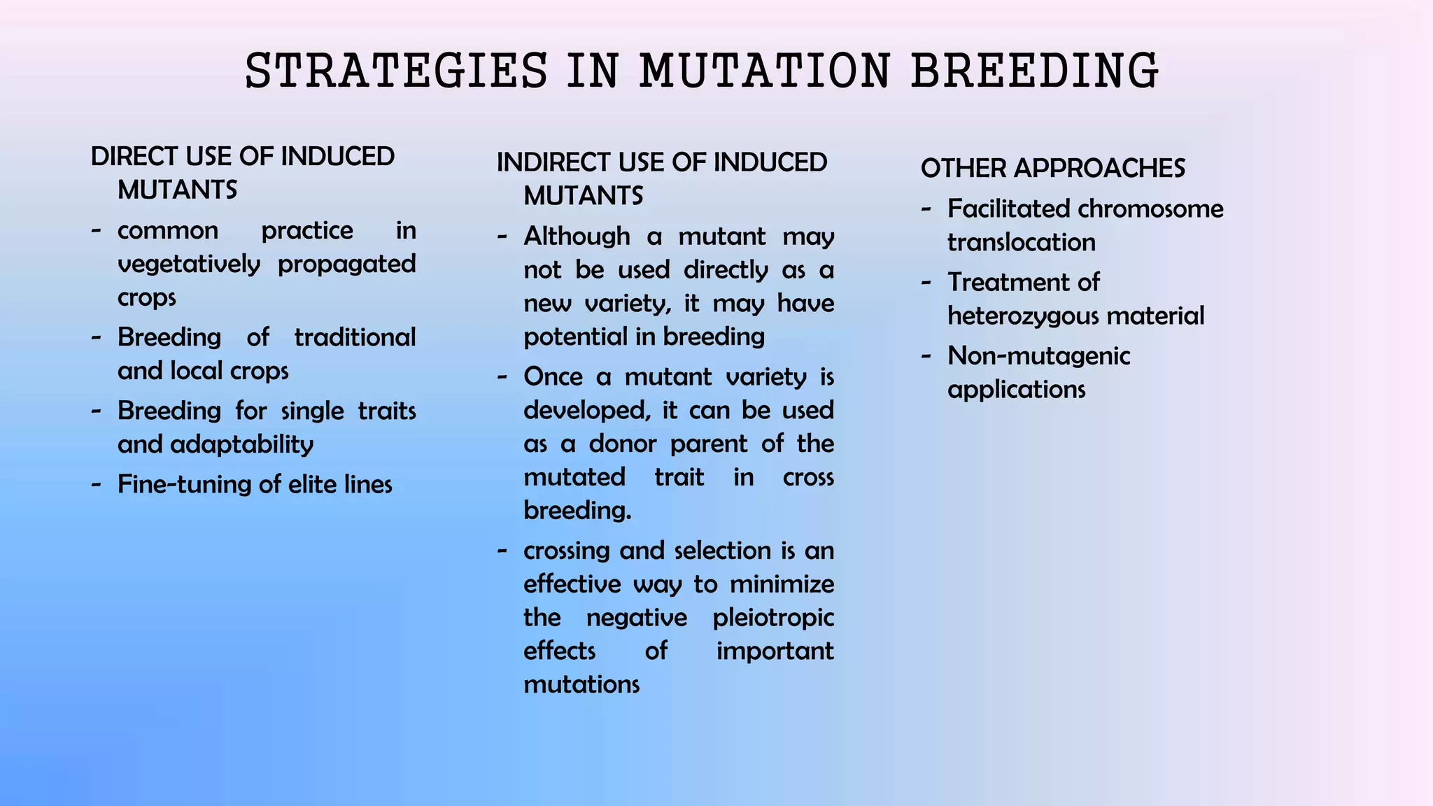 Plant mutation breeding | PPT