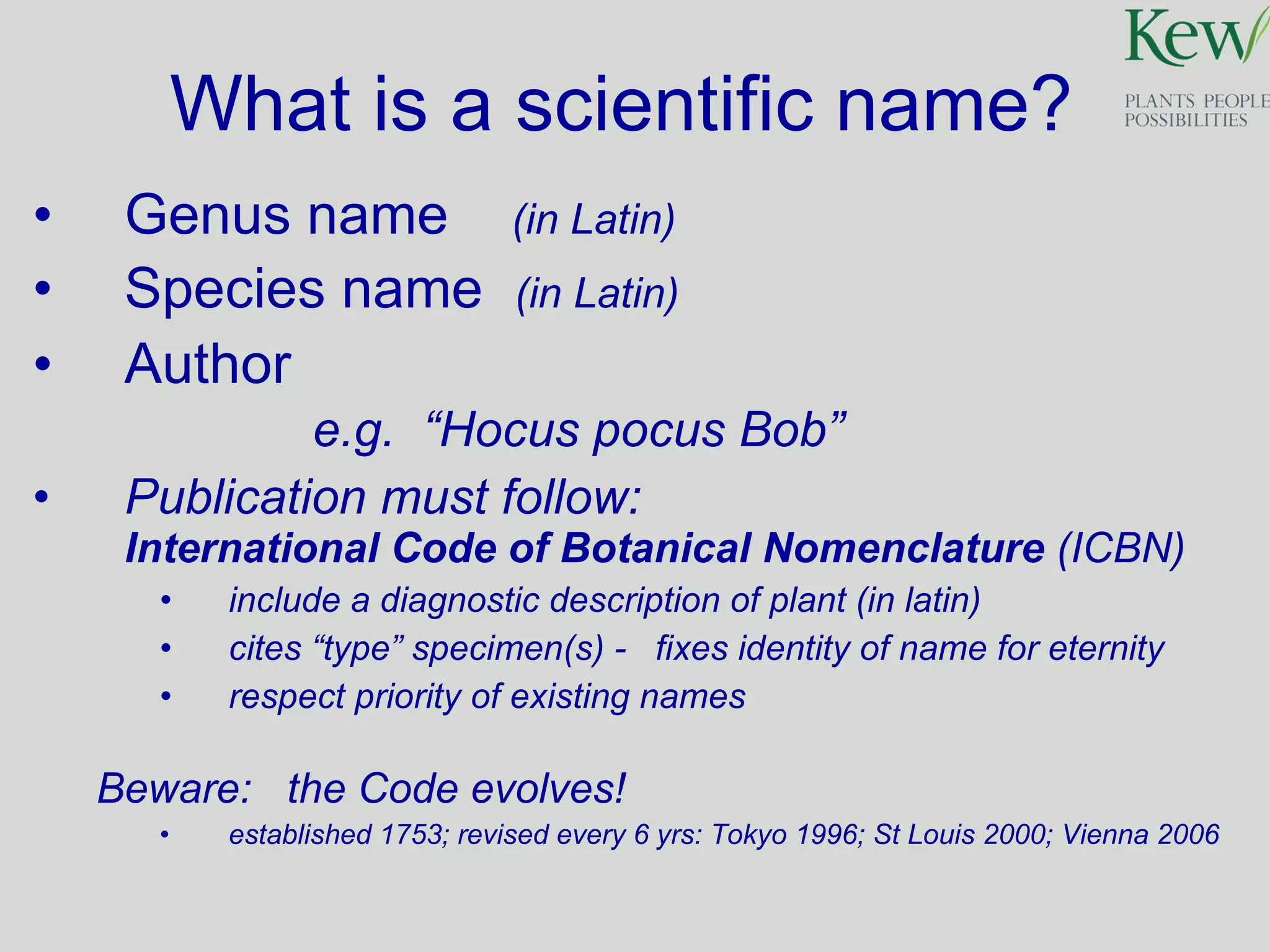 Plant names: Obstacles and Solutions to access information about plants ...