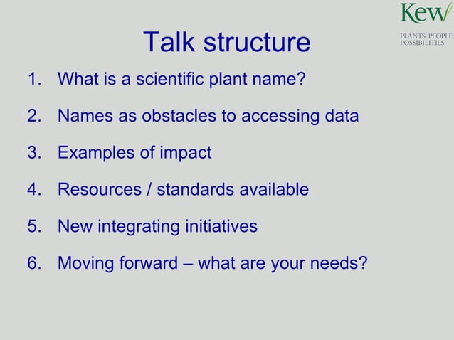 Plant names: Obstacles and Solutions to access information about plants ...