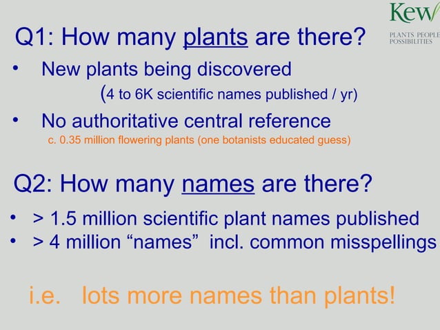 Plant names: Obstacles and Solutions to access information about plants ...