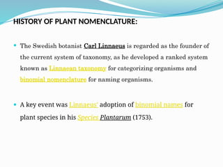 Introduction of Plant Nomenclature and Binomial System.pptx
