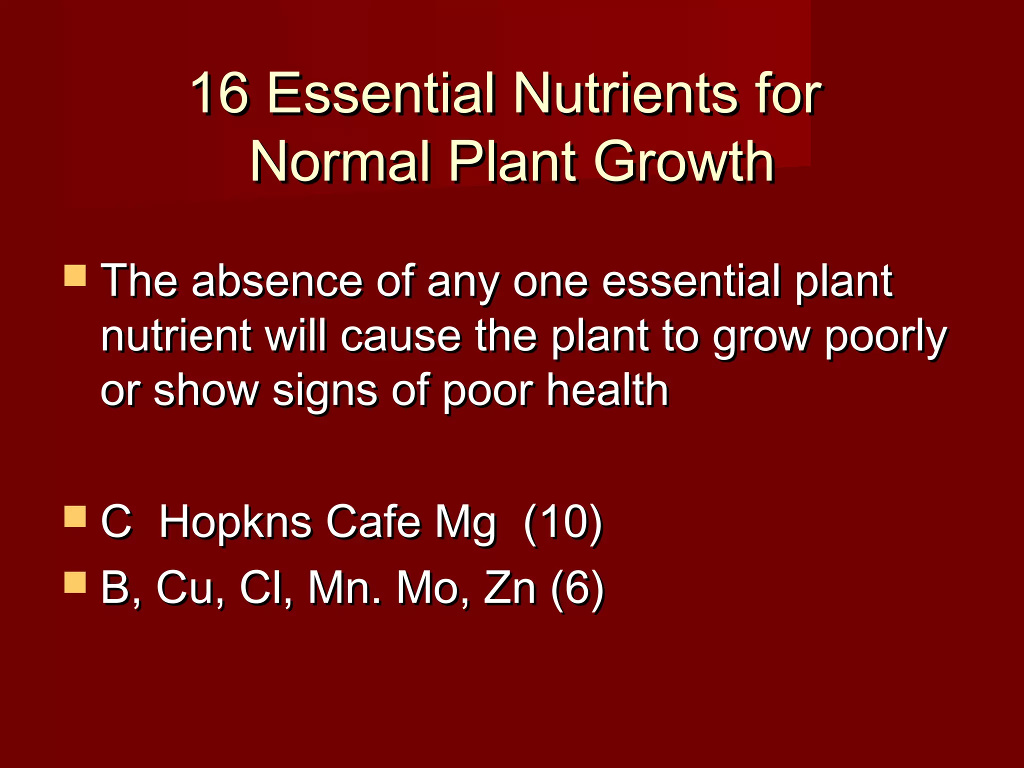 Plant nutrients | PPT