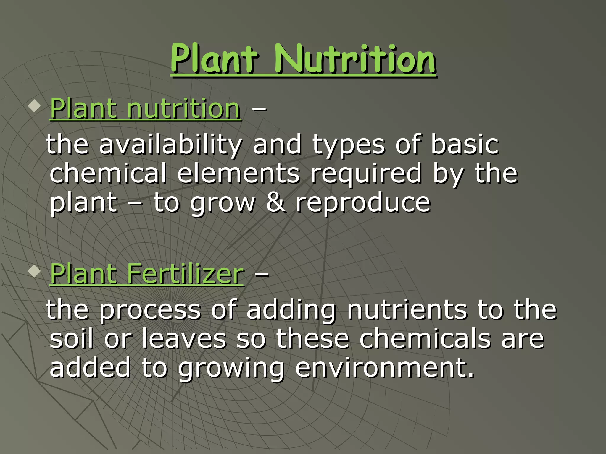 Plant nutrients | PPT