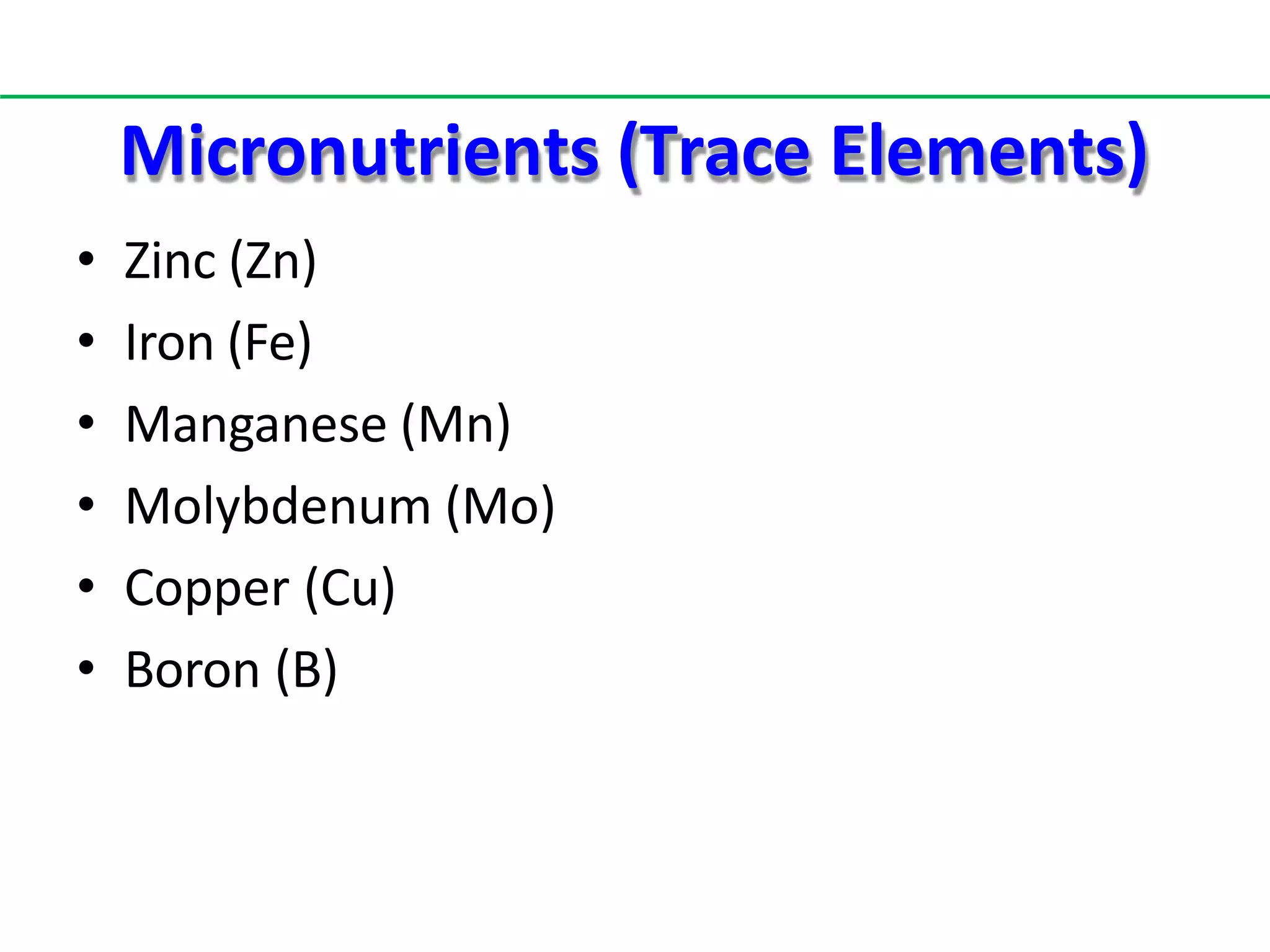 Plant nutrients, Nutrients required for plant Body | PPTX