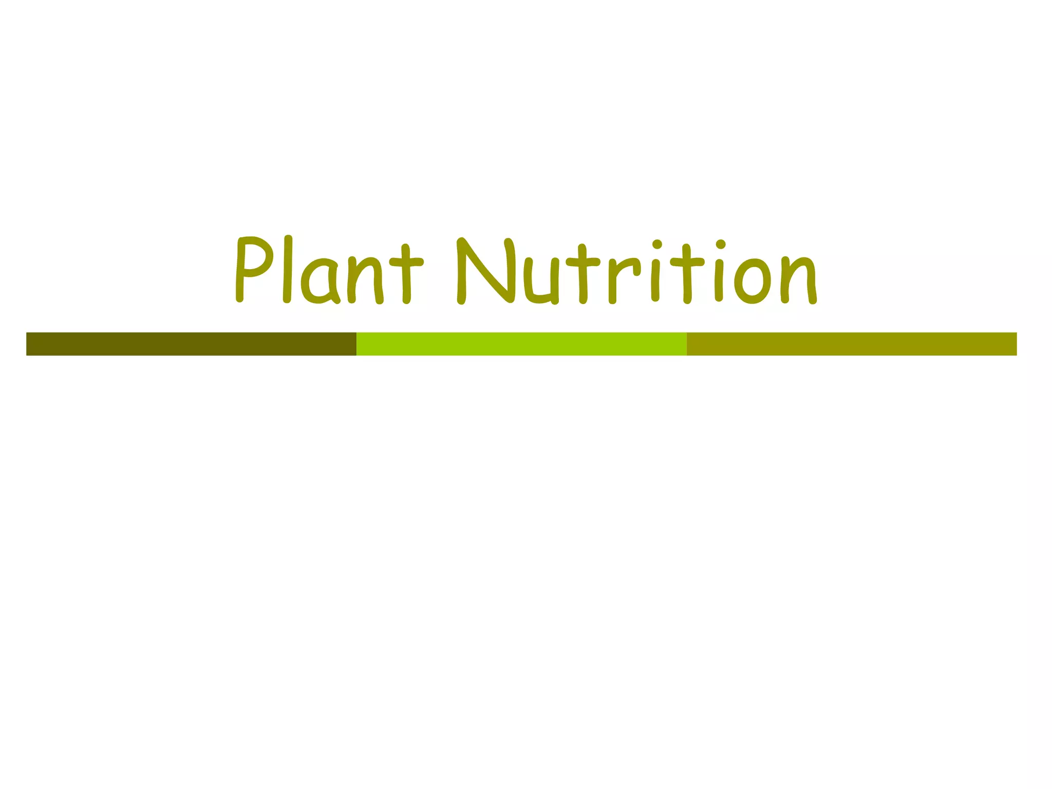 Plant nutrition | PPT