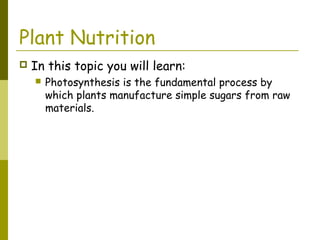 Plant nutrition | PPT