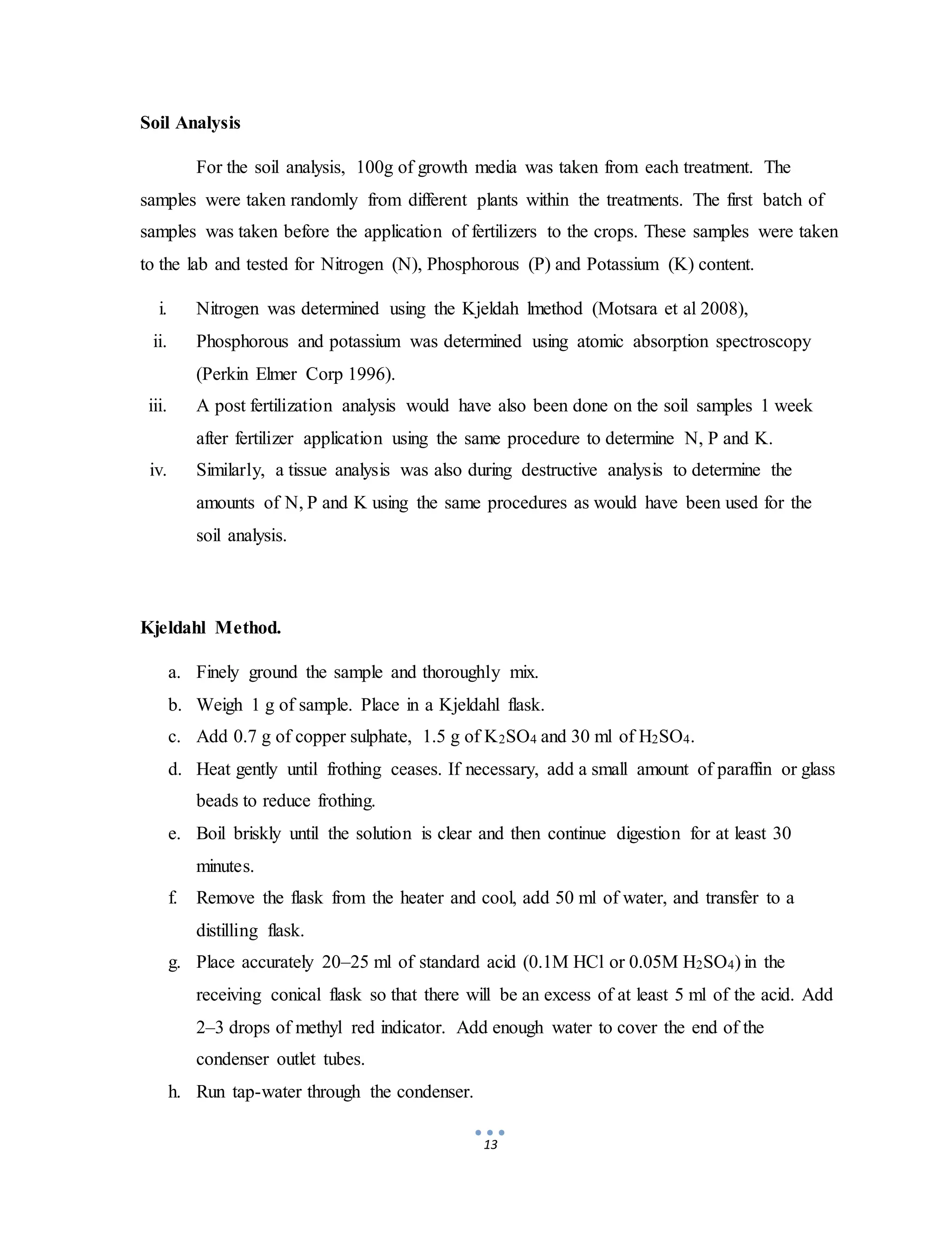 Plant nutrition final lab report | DOCX