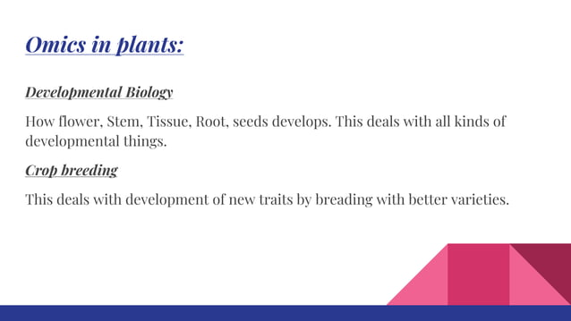 Plant Omics .pptx | Genetics | Science