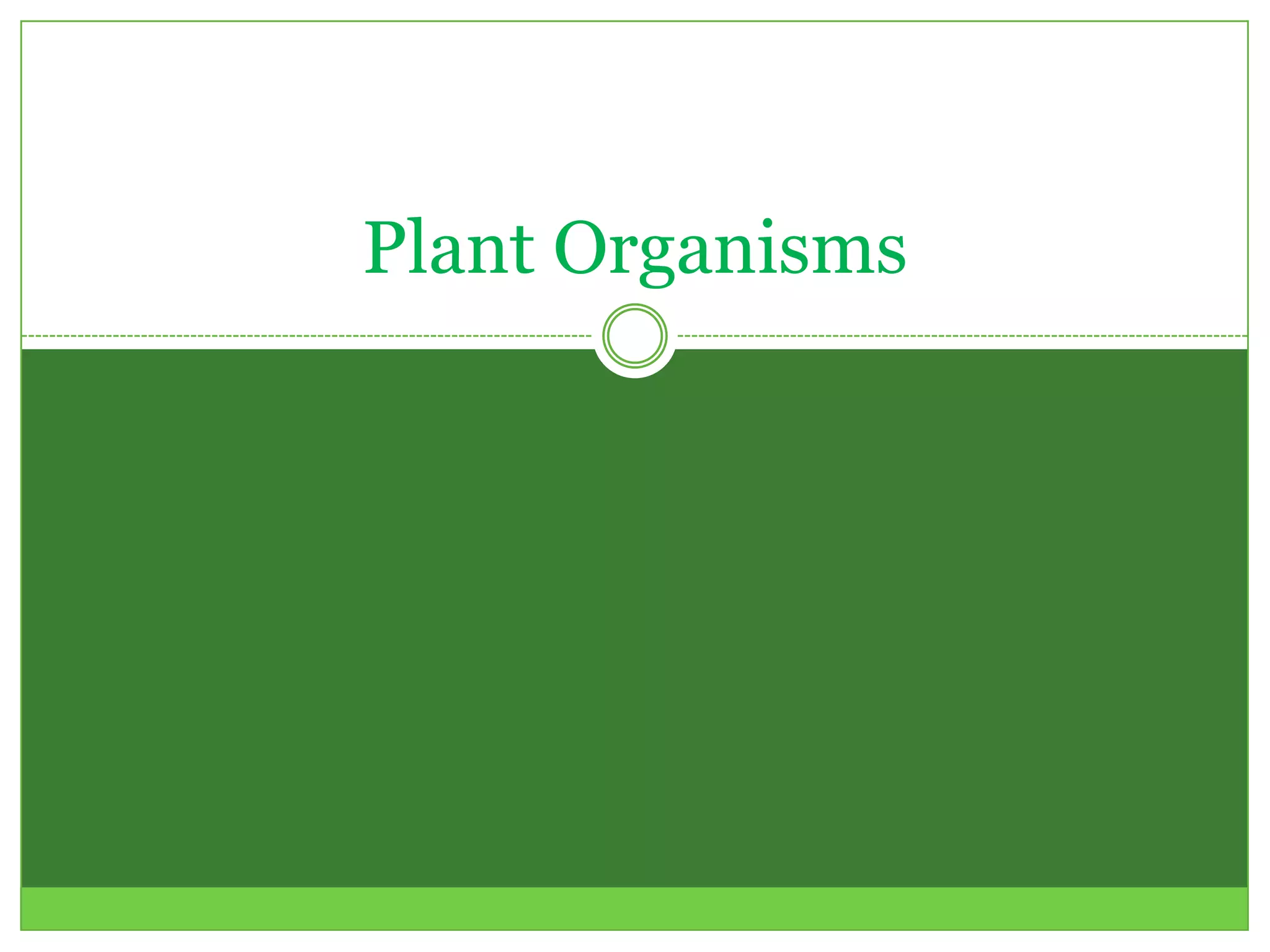 Plant organisms | PPTX