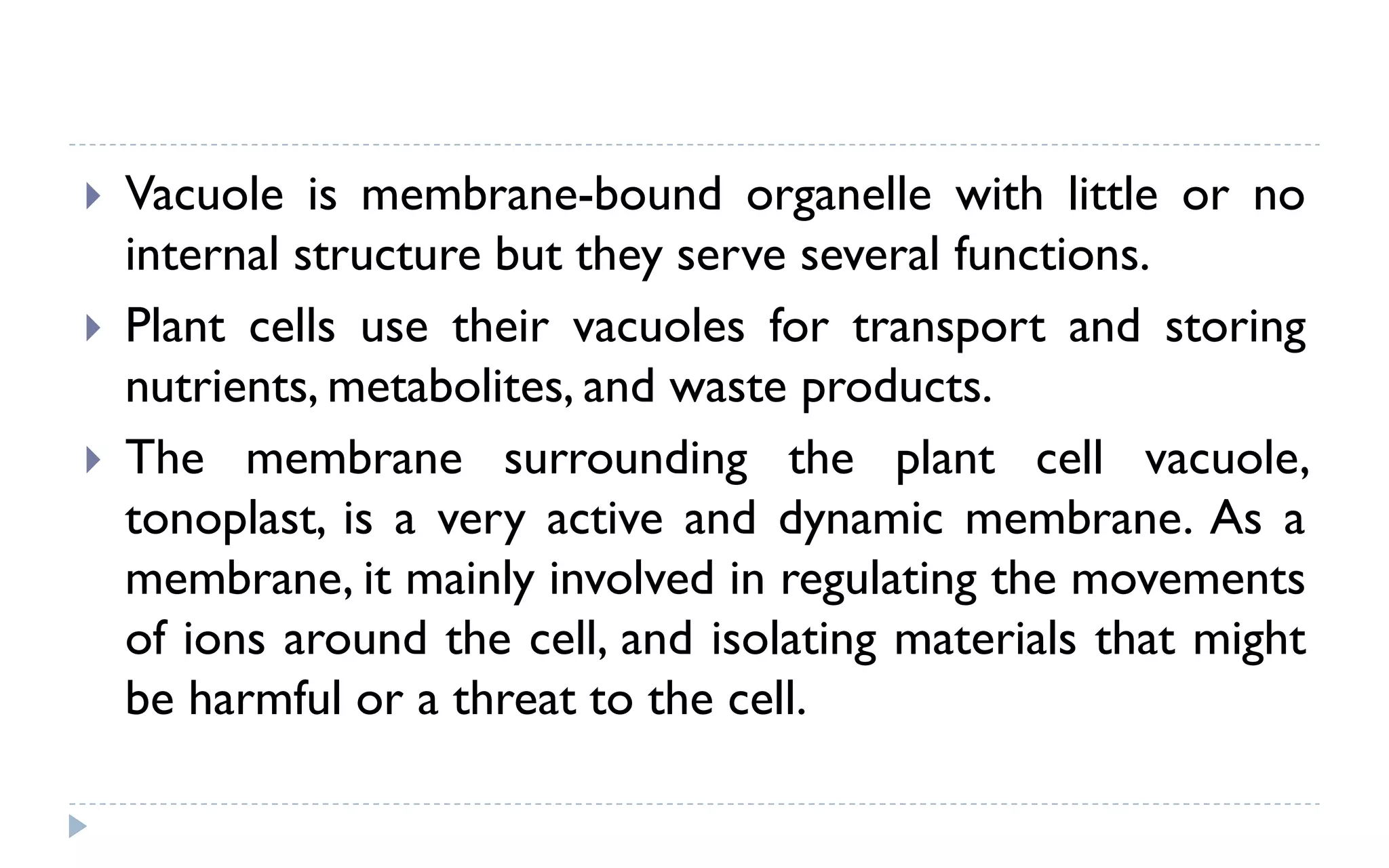 Plant organelles (Plasmodesmata, Vacuole, Plastids) | PDF