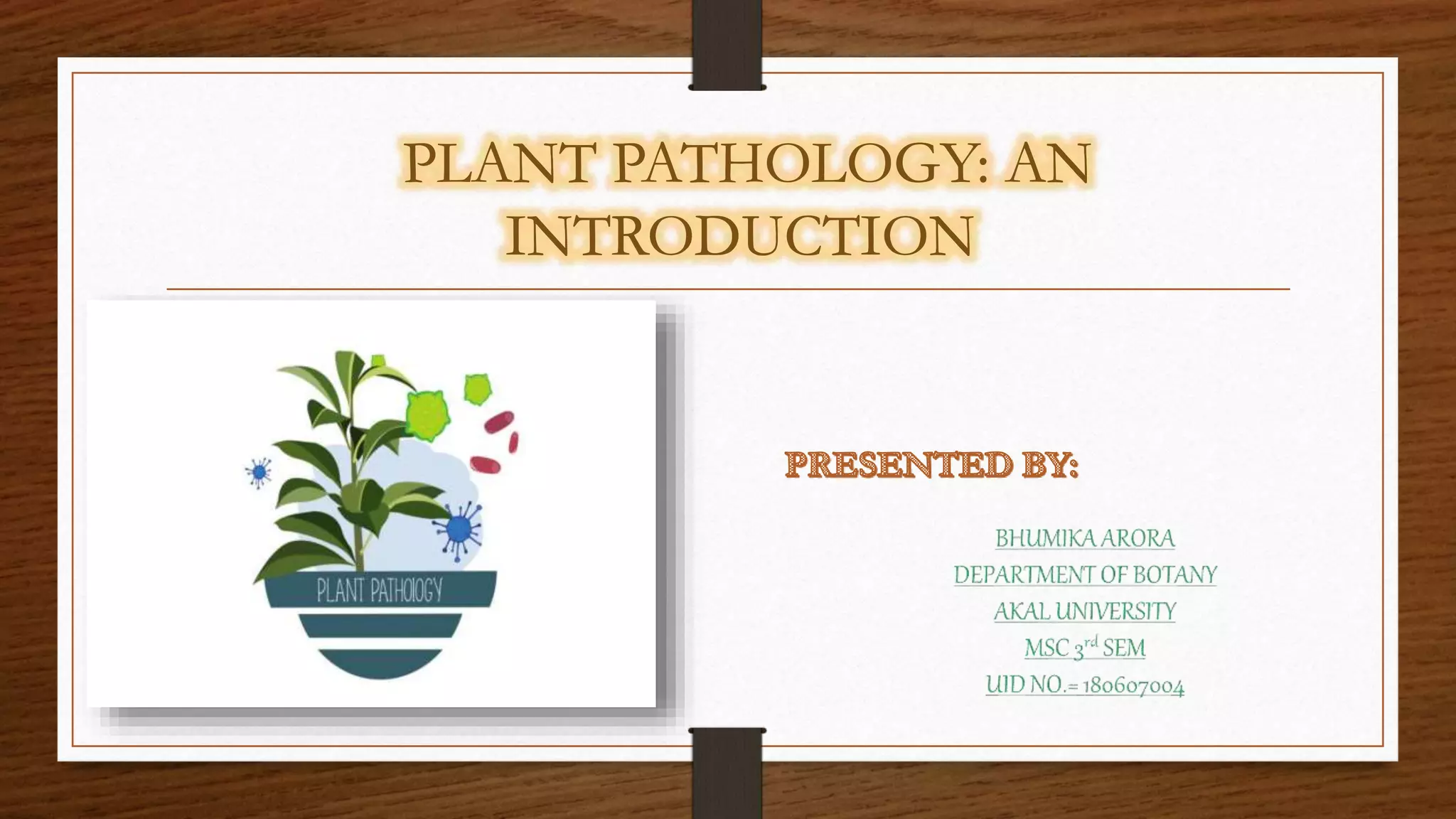 Plant pathology | PPTX