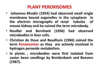 PLANT PEROXISOMES SMG | PPTX