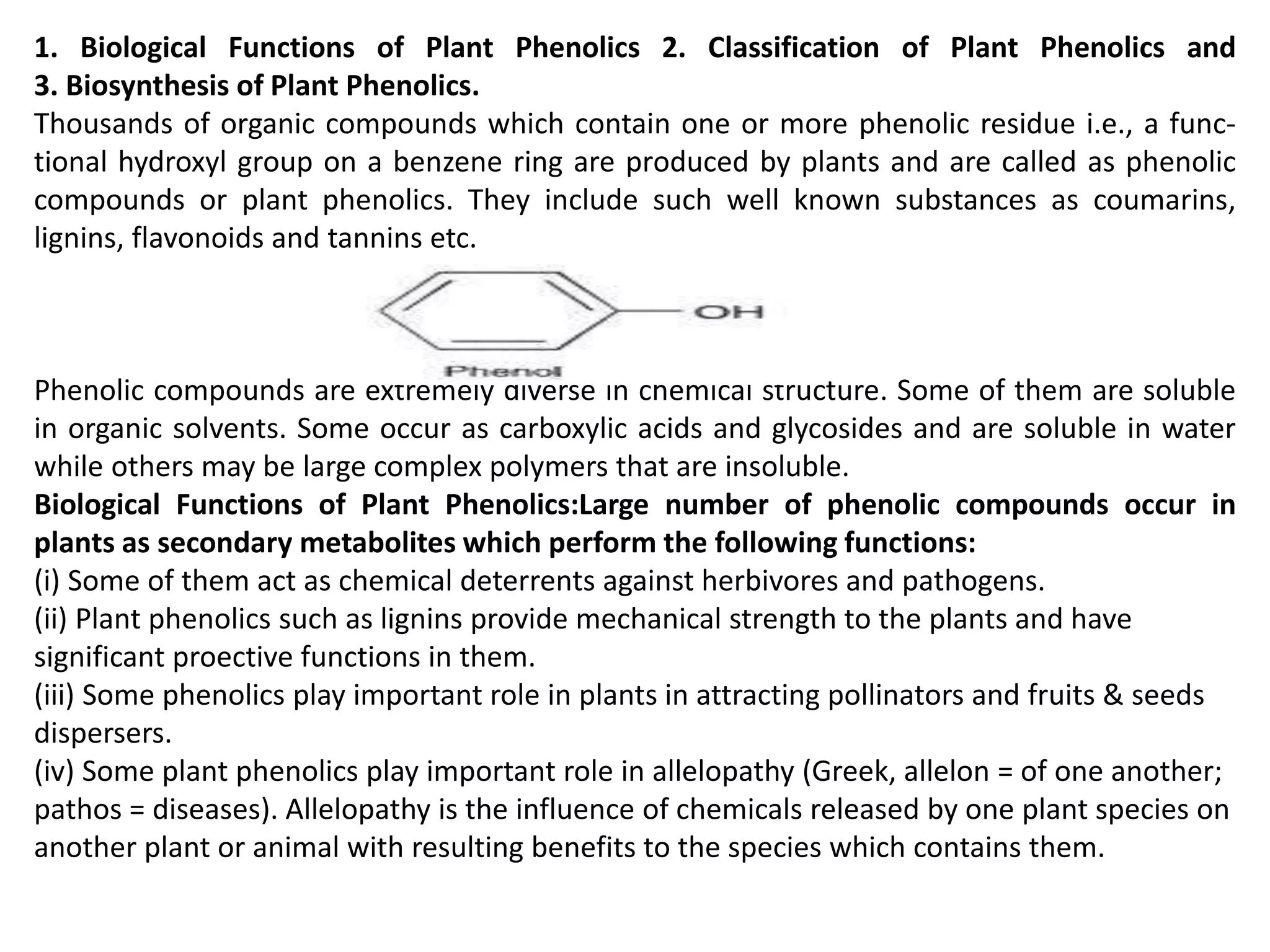 Plant phenolics and shikimate pathway | PPTX