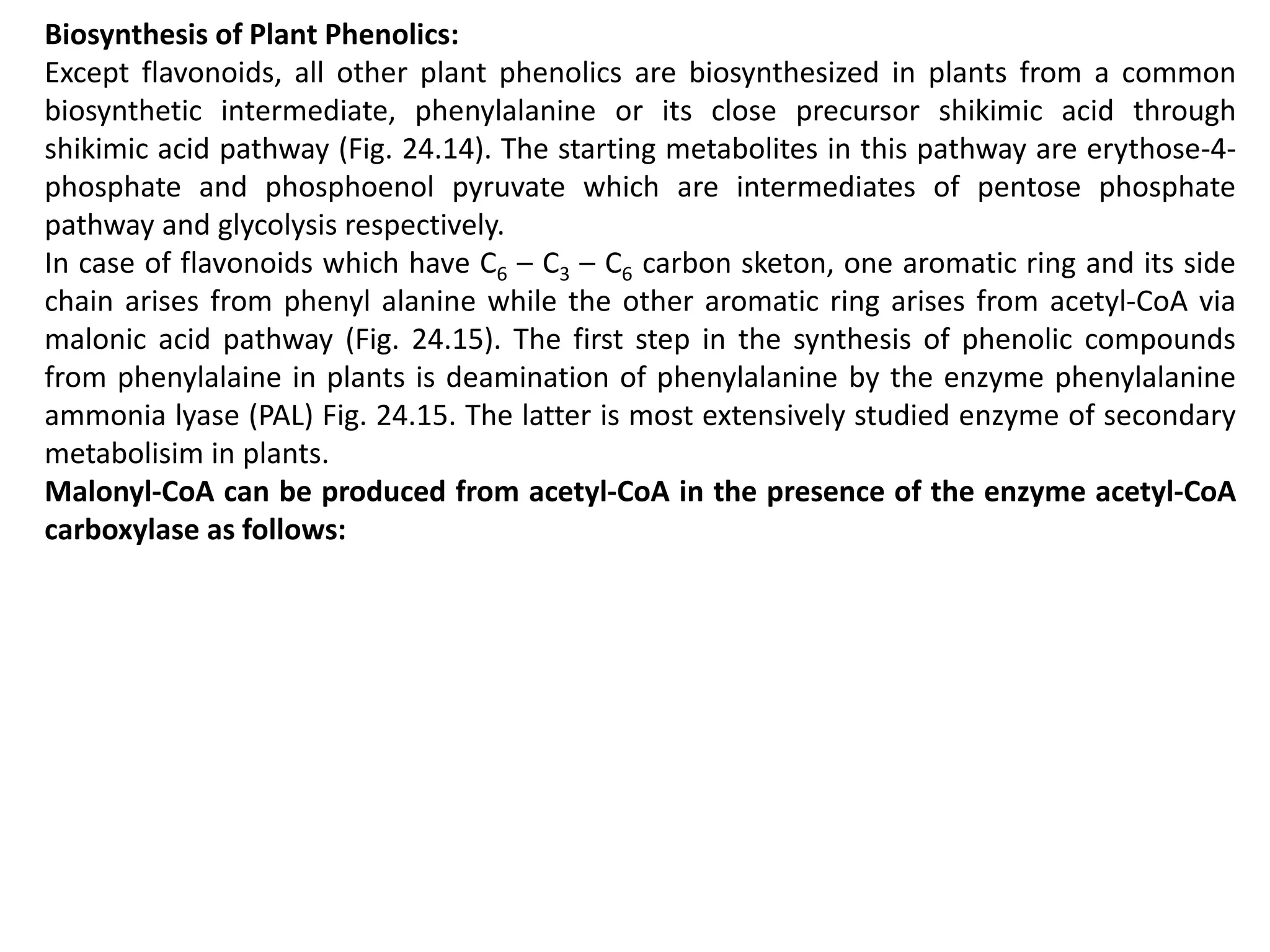 Plant phenolics and shikimate pathway | PPTX