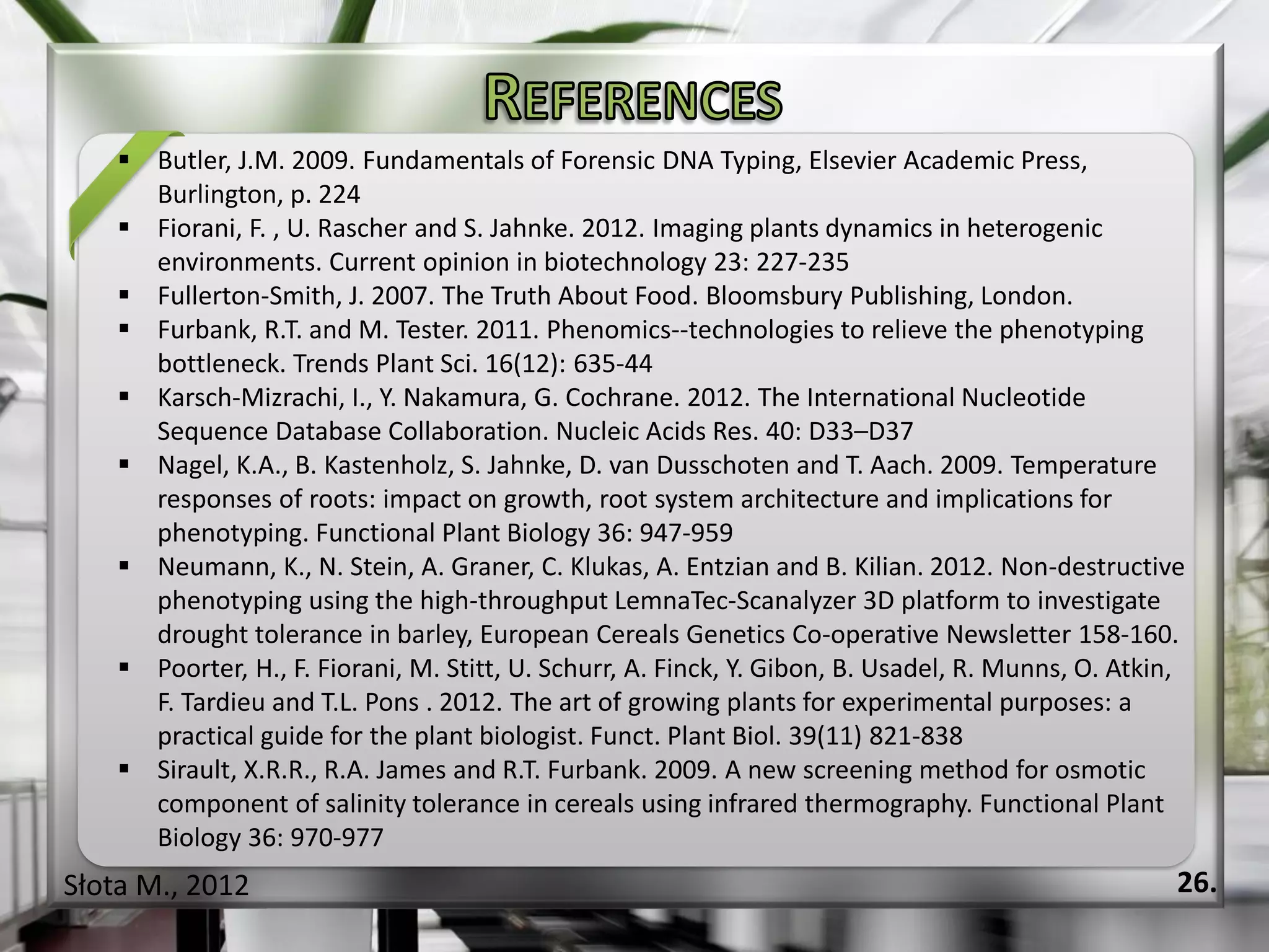 Plant phenotyping platforms | PDF