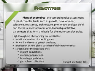 Plant phenotyping platforms | PDF