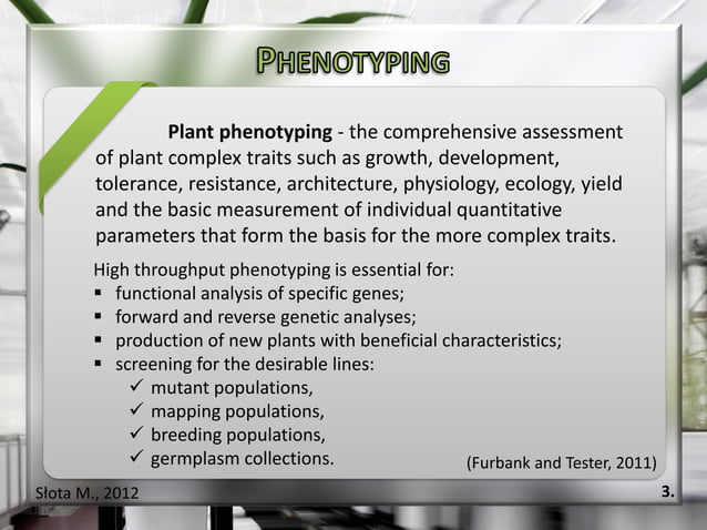 Plant phenotyping platforms | PDF | Gardening | Home & Garden