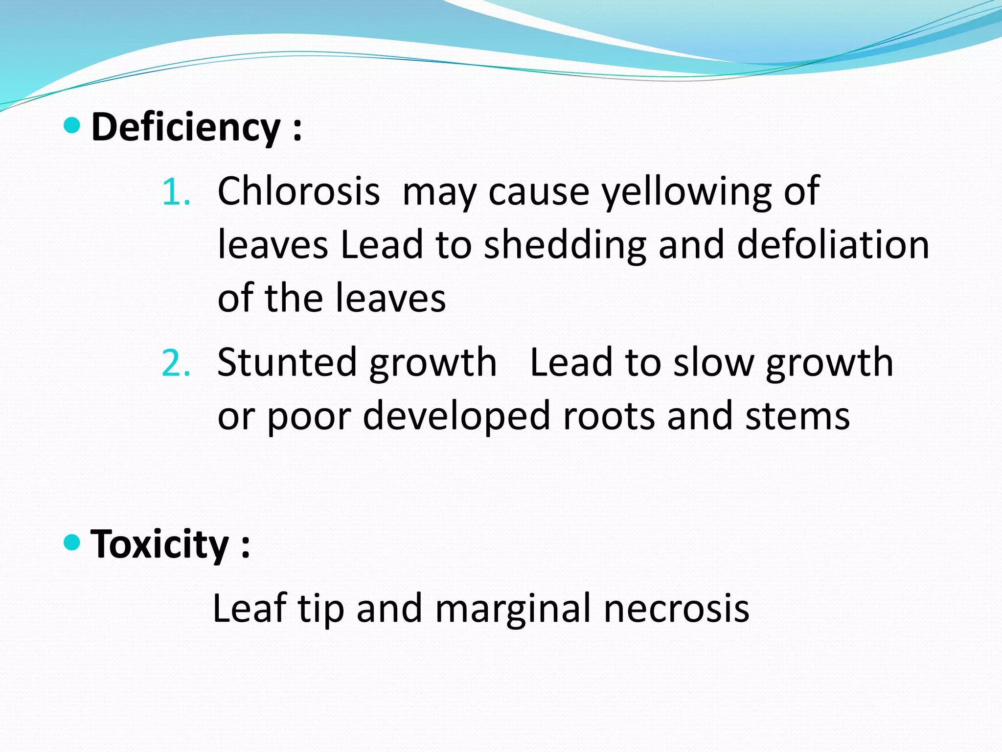Plants Nutrients and Deficiency, Toxicity Symptoms | PPTX