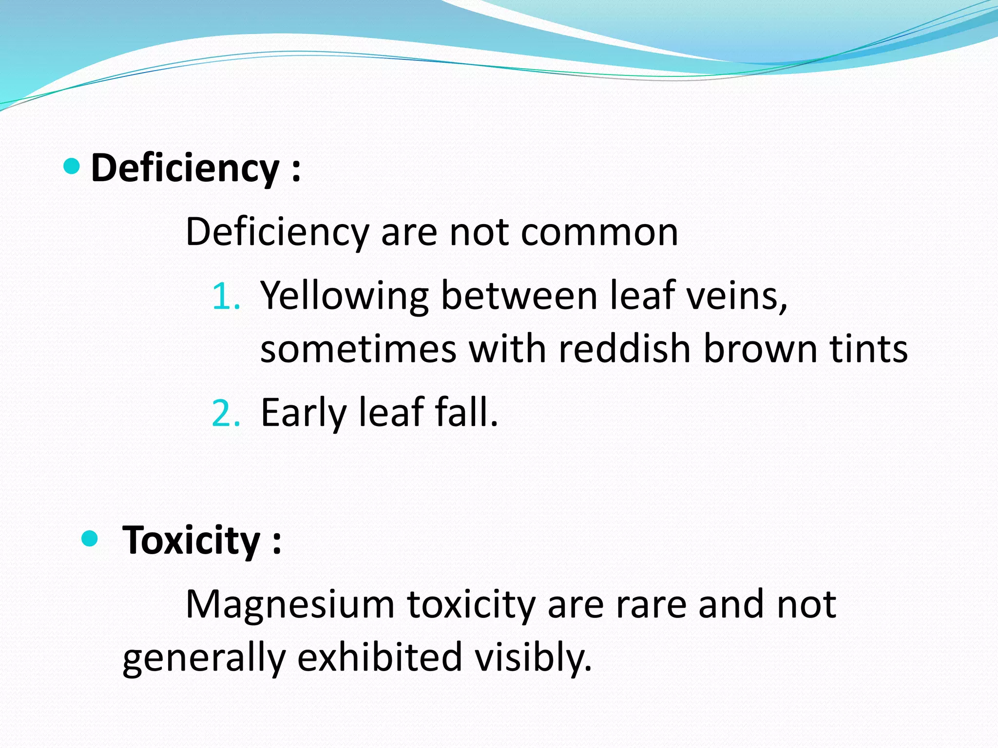 Plants Nutrients and Deficiency, Toxicity Symptoms | PPTX
