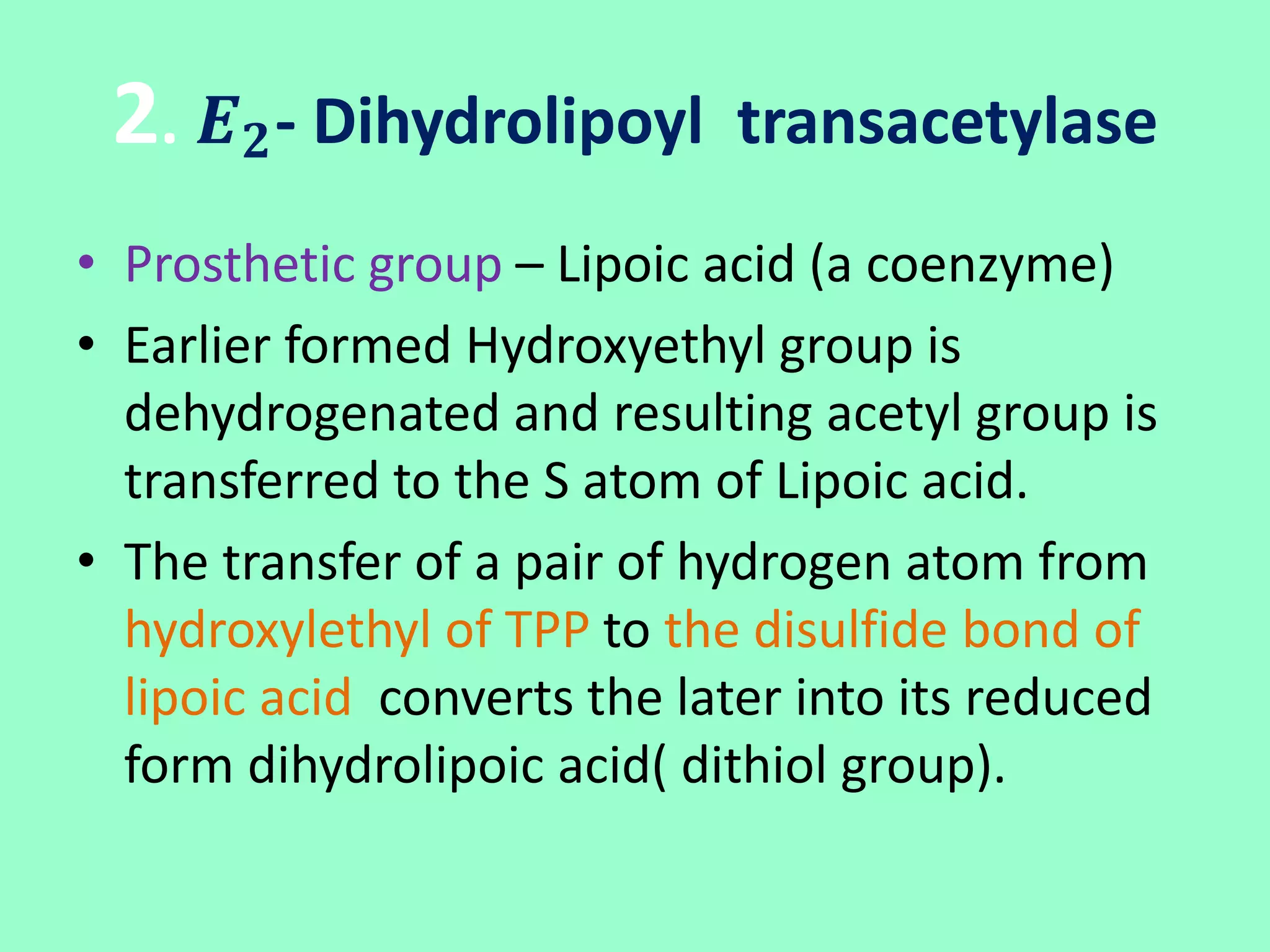Factors Affecting The Conversion Of Pyruvic Acid To Acetyl Coa Enzyme Ppt Free Download 