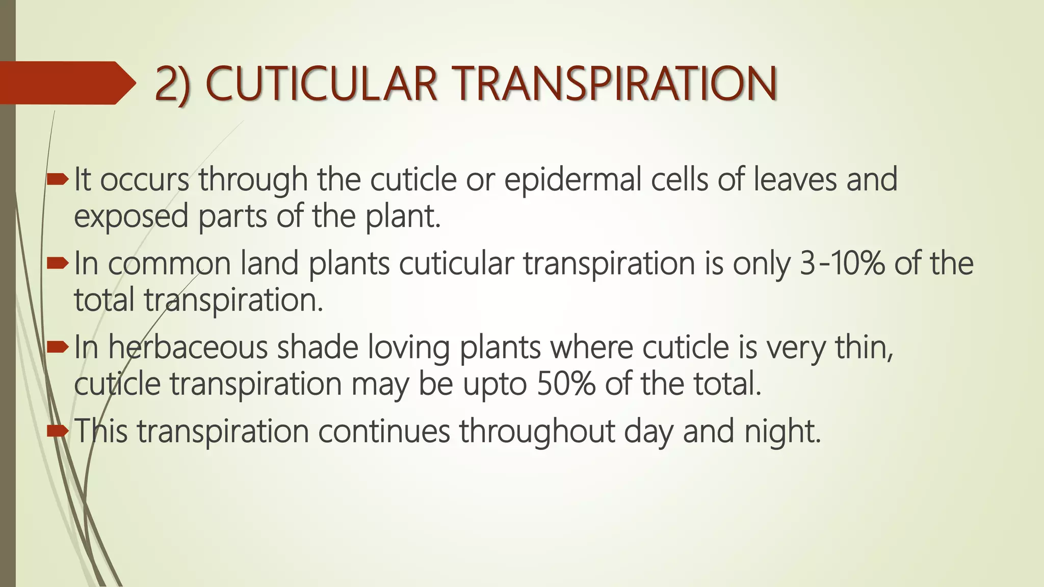 MECHANISM OF TRANSPIRATION IN PLANTS [THEORIES] | PPTX