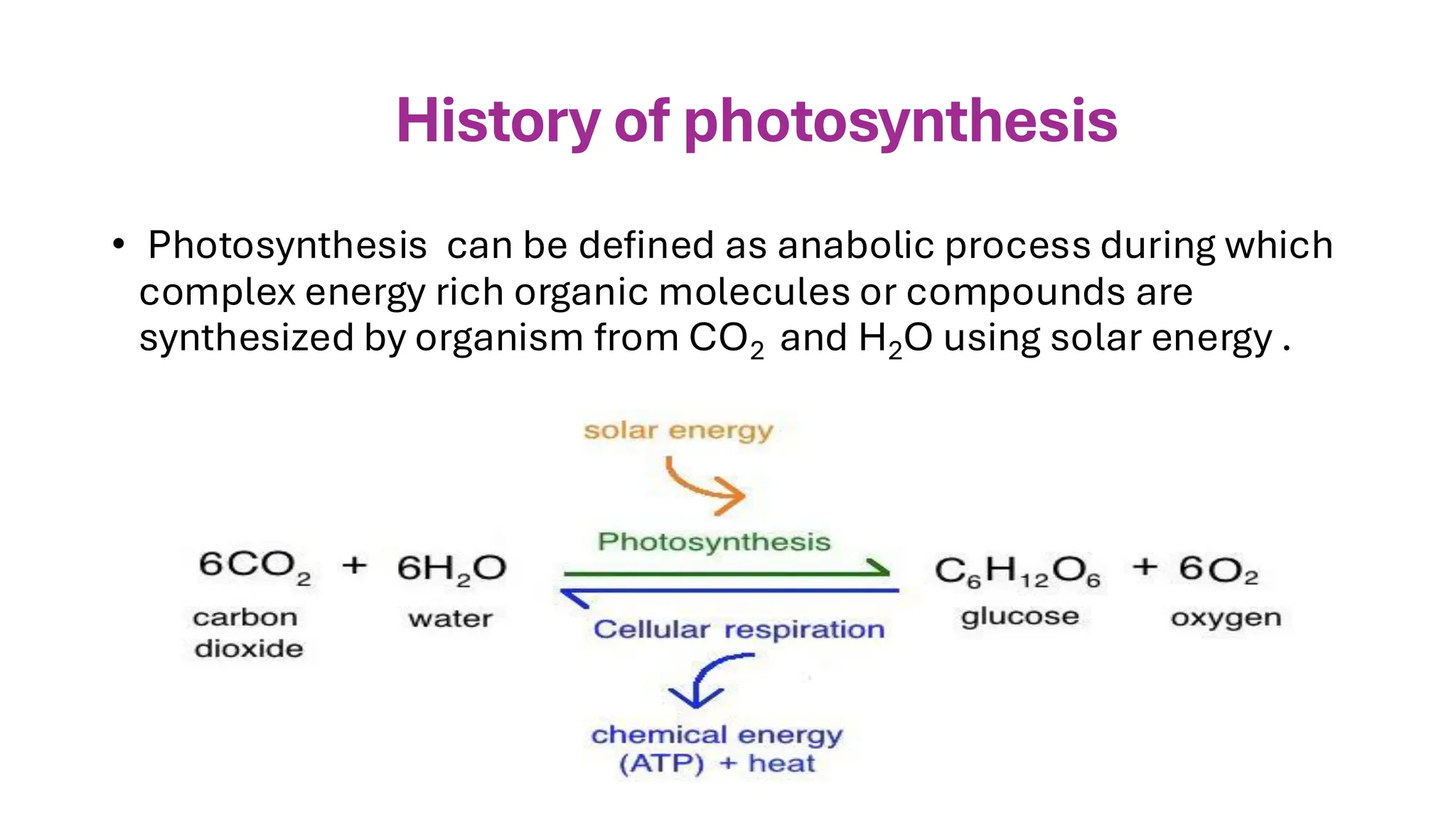 History of Photosynthesis &Photosynthetic apparatus | PPT