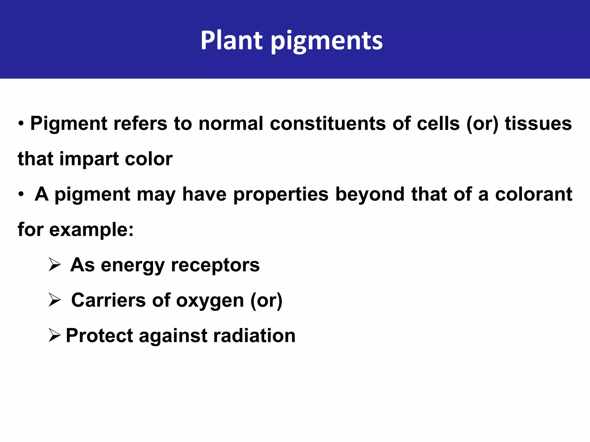 Plant Pigments | PPT