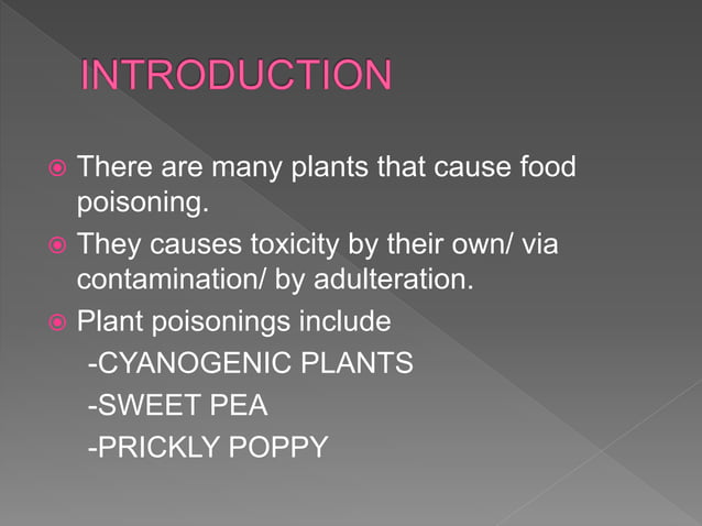 Plant poisoning | PPTX | Medical Health