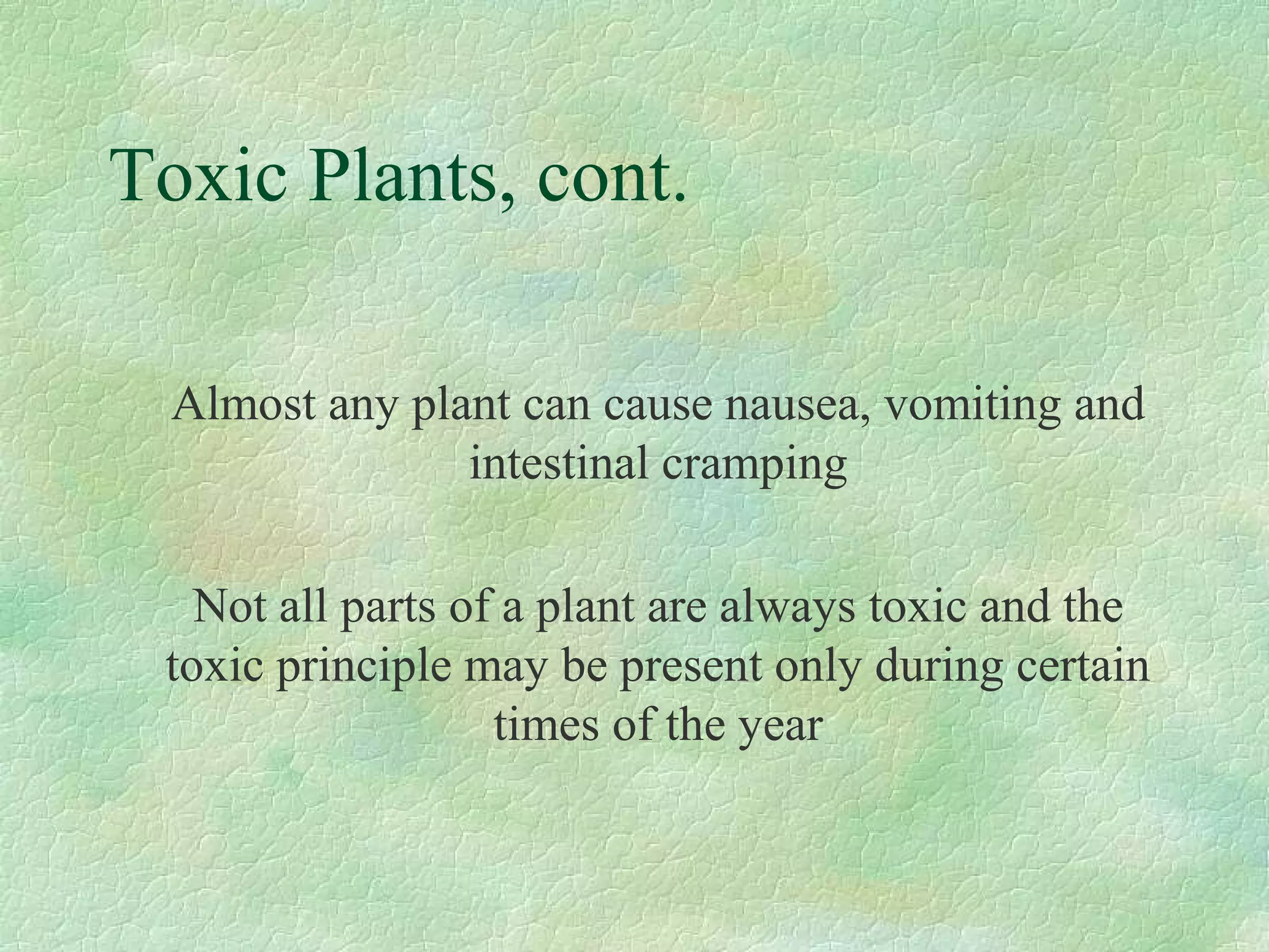 Plant poisoning | PPT