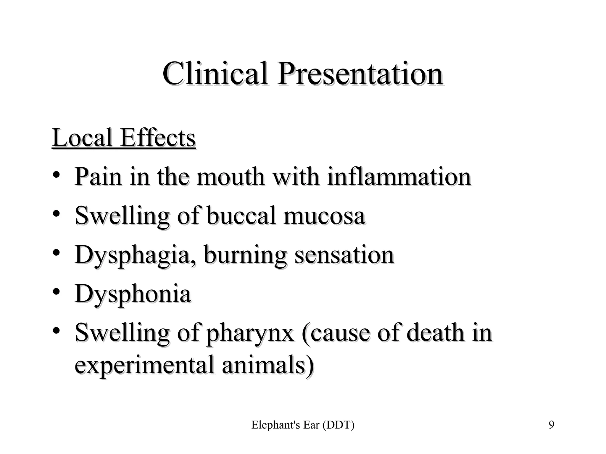 Plant Poisoning: Elephant's Ear Ingestion | PPT