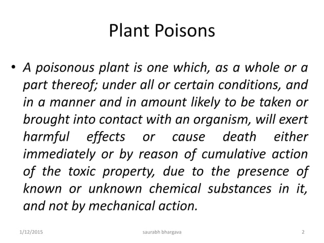 Plant poisons | PPTX | Illegal Drugs, Tobacco, eCigarettes, Vaping ...