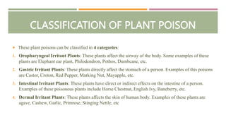 Plant Poisons 1 | PPTX