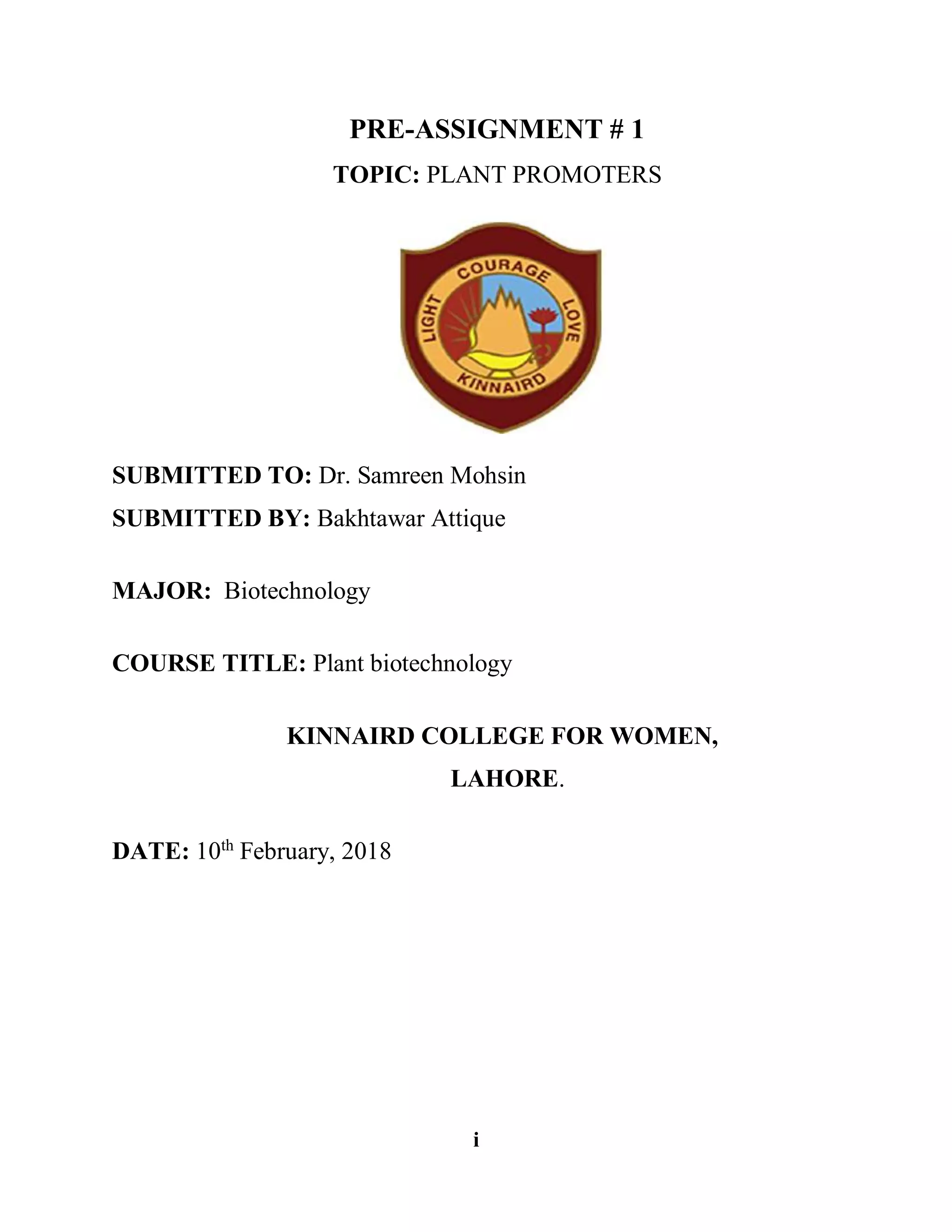 Plant promoters | PDF