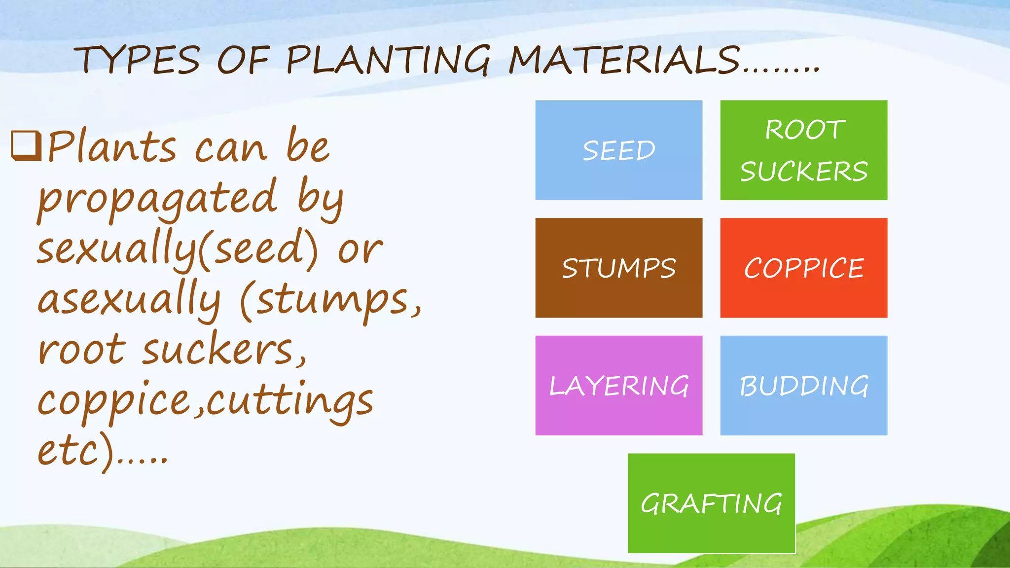 PLANT PROPAGATING MATERIALS USED IN FOREST NURSERY.pptx