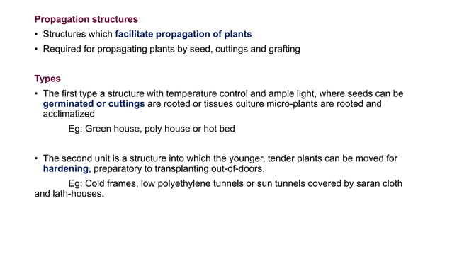 Plant Propagation Structures | PPTX | Gardening | Home & Garden