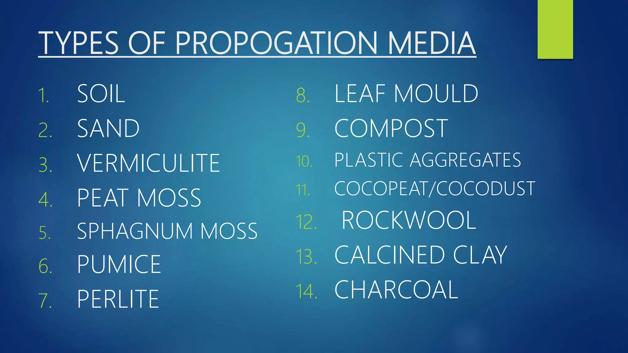 Plant propogation medias | PPTX
