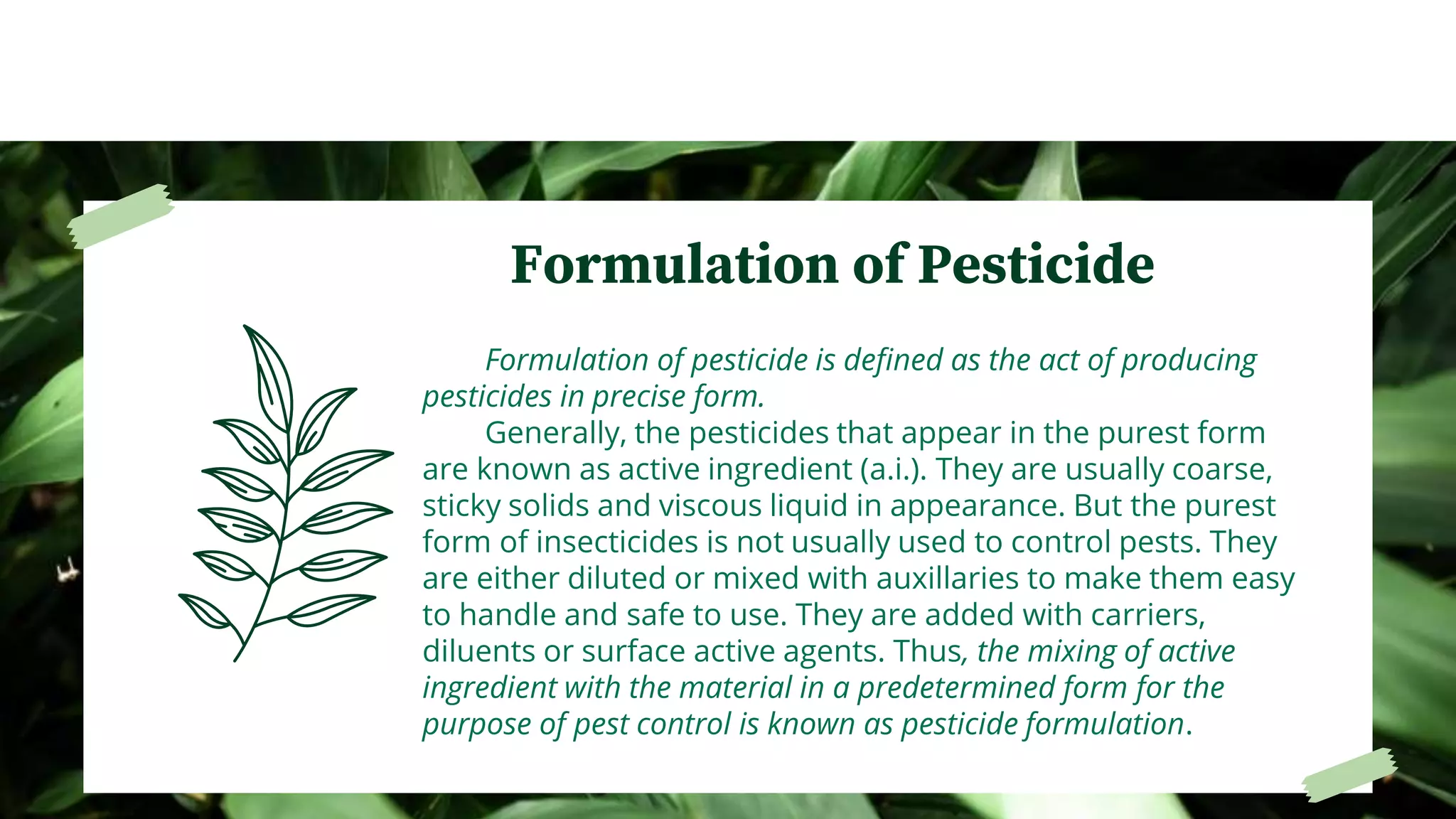 Pesticides introduction, types, formulation and toxicity, safe use and ...