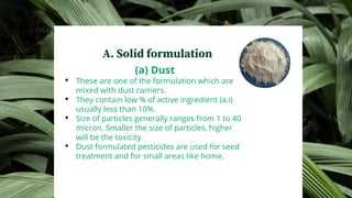 Pesticides introduction, types, formulation and toxicity, safe use and ...