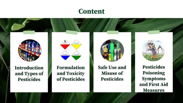 Pesticides introduction, types, formulation and toxicity, safe use and ...