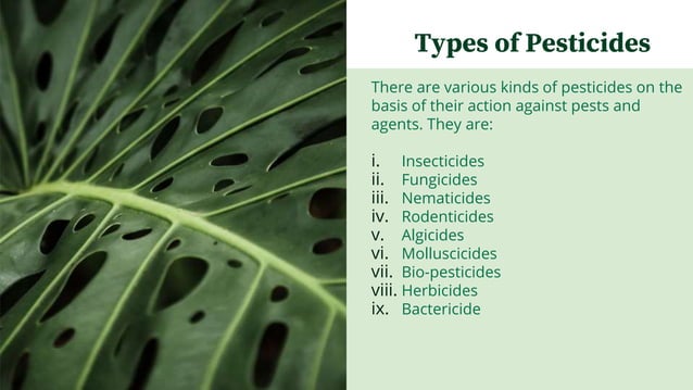 Pesticides introduction, types, formulation and toxicity, safe use and ...