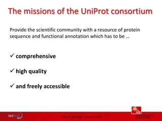 The annotation of plant proteins in UniProtKB | PPT