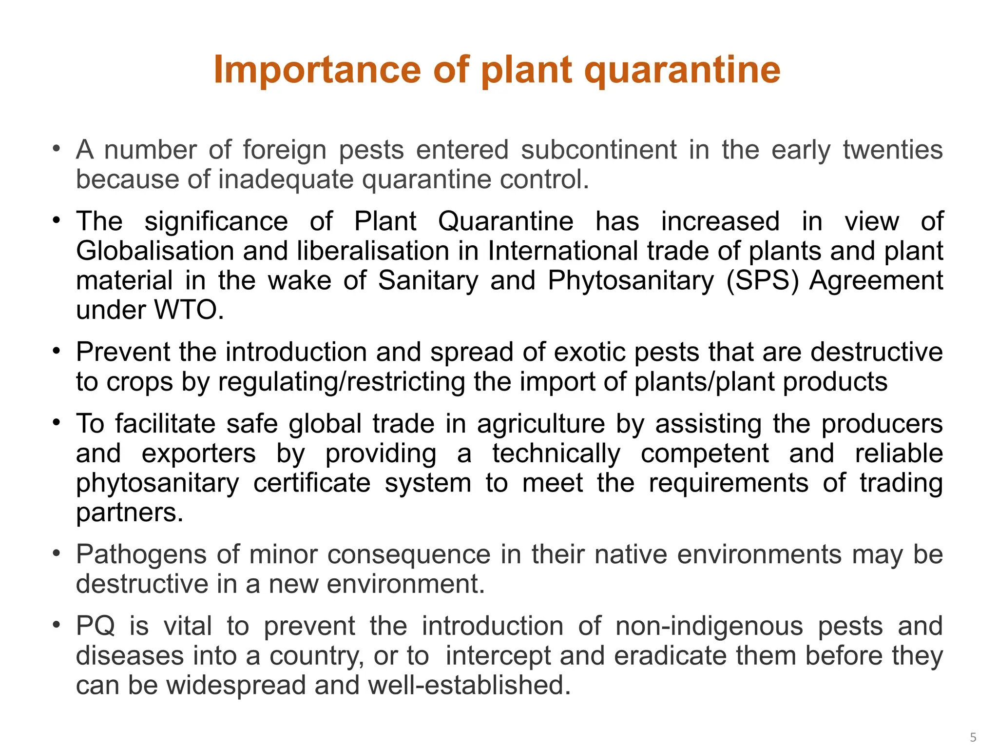 plant quarantine : there structure and function | PPSX