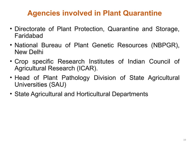 plant quarantine : there structure and function | PPSX