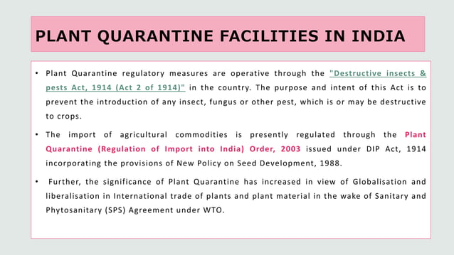 Plant quarantine and phytosanitary certification | PPT