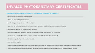 Plant quarantine and phytosanitary certification | PPTX